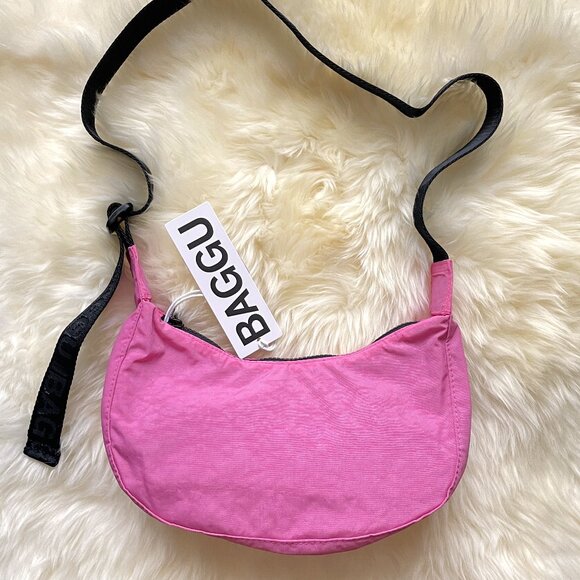 BAGGU | Bags | Nwt Baggu Small Crescent Bag Azalea Pink | Poshmark